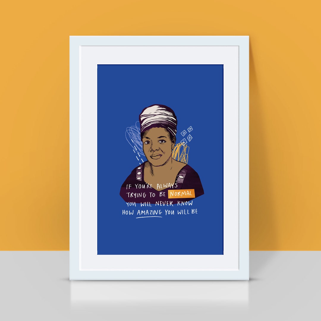 Maya Angelou Quote Inspiring A4 Wall Art Print - Etsy