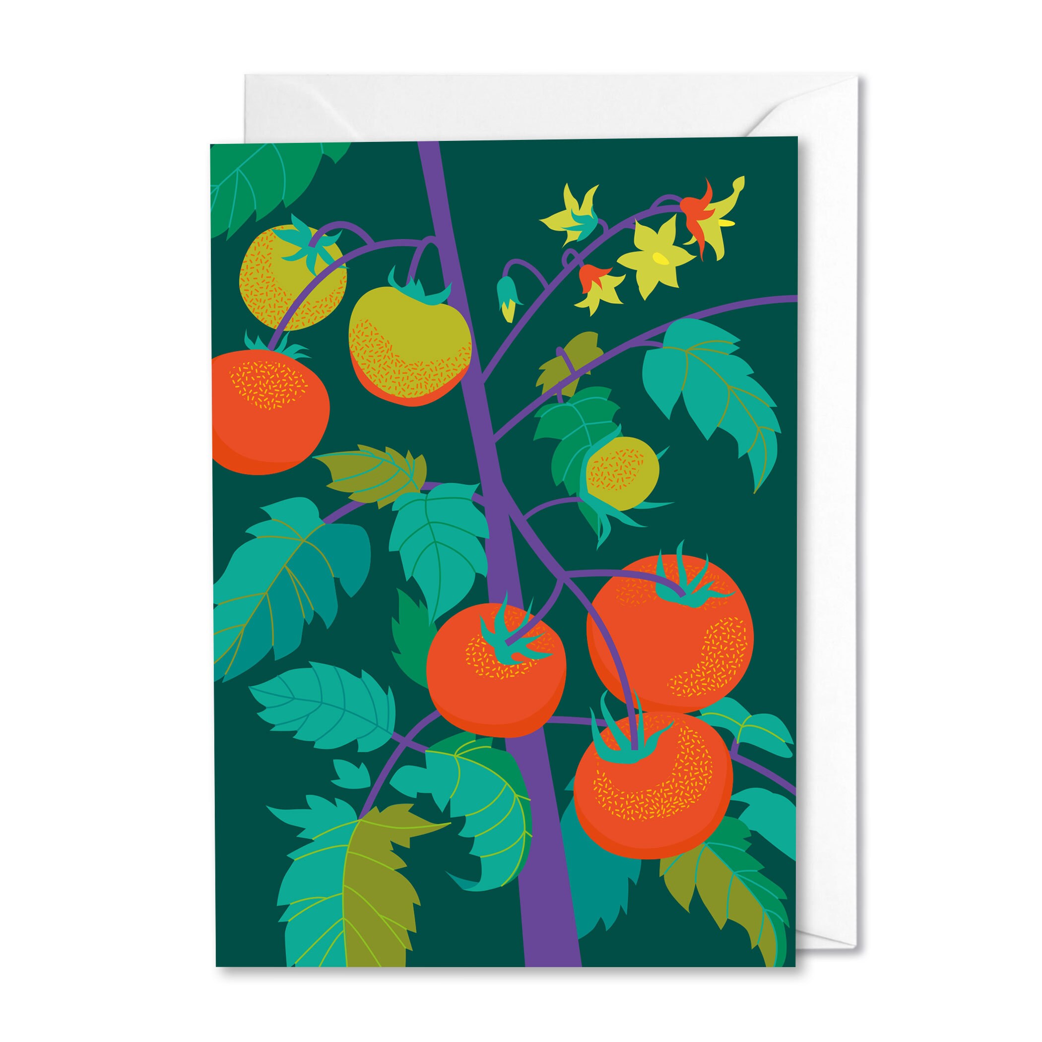 Tomato Plant Card Recipe on Back Gardener Card Any - Etsy