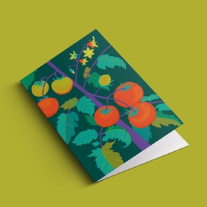Tomato Plant Card | Recipe on Back | Gardener Card | Any Occasion Card ...