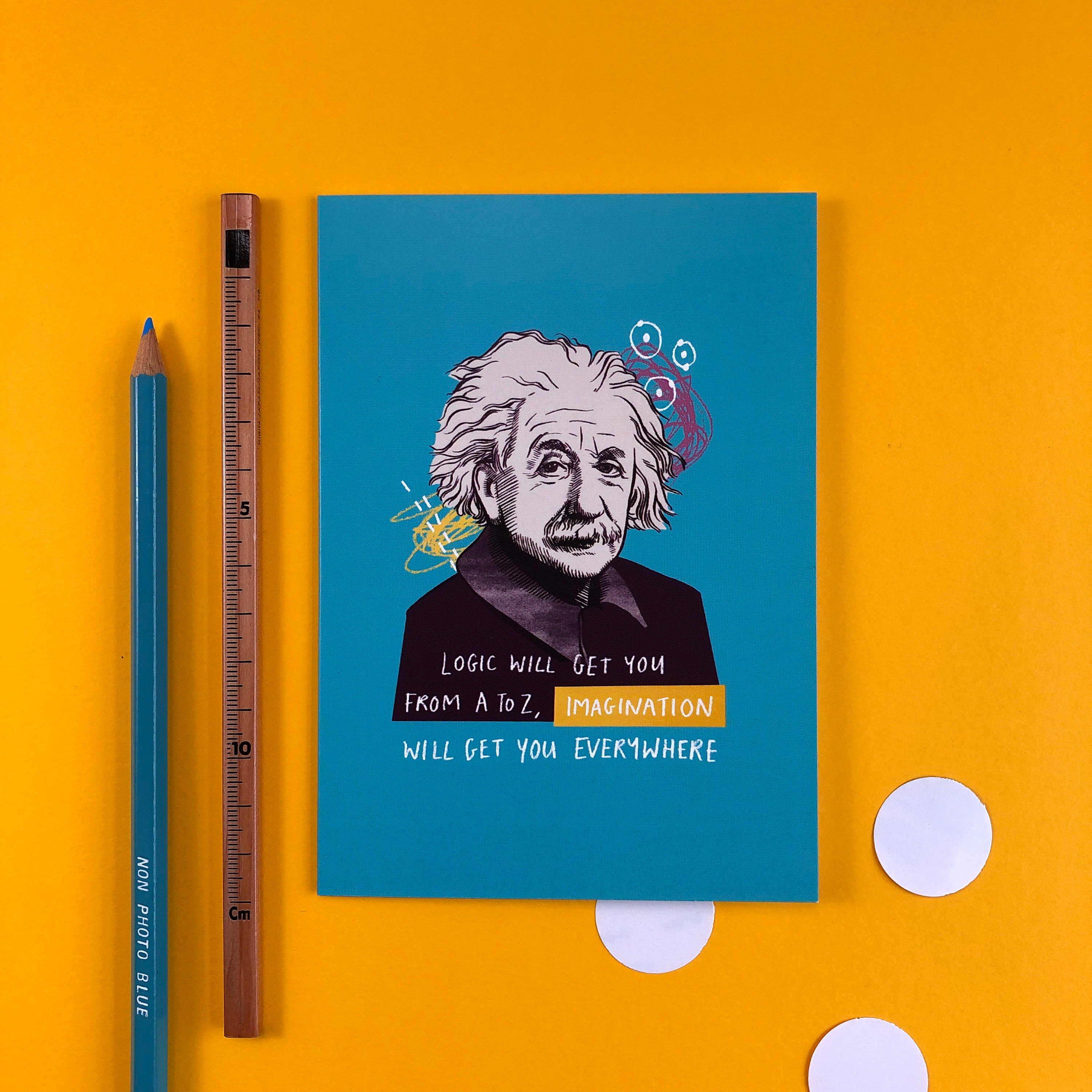 Albert Einstein Card Inspiring Quote Graduation Card - Etsy