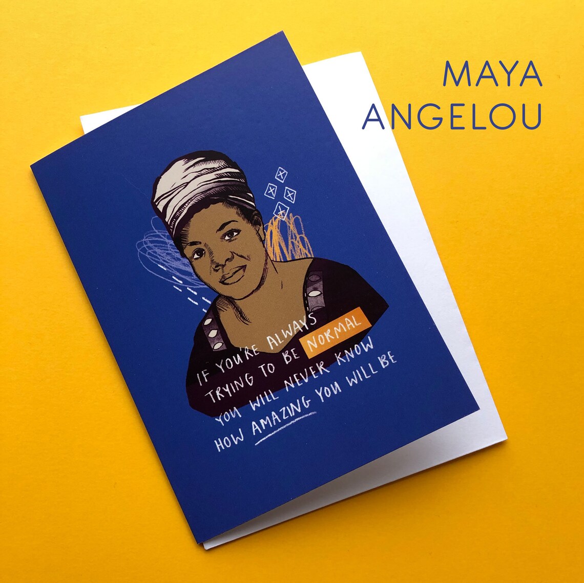 Maya Angelou Inspiring A6 Greetings Card Book Lover Card - Etsy UK