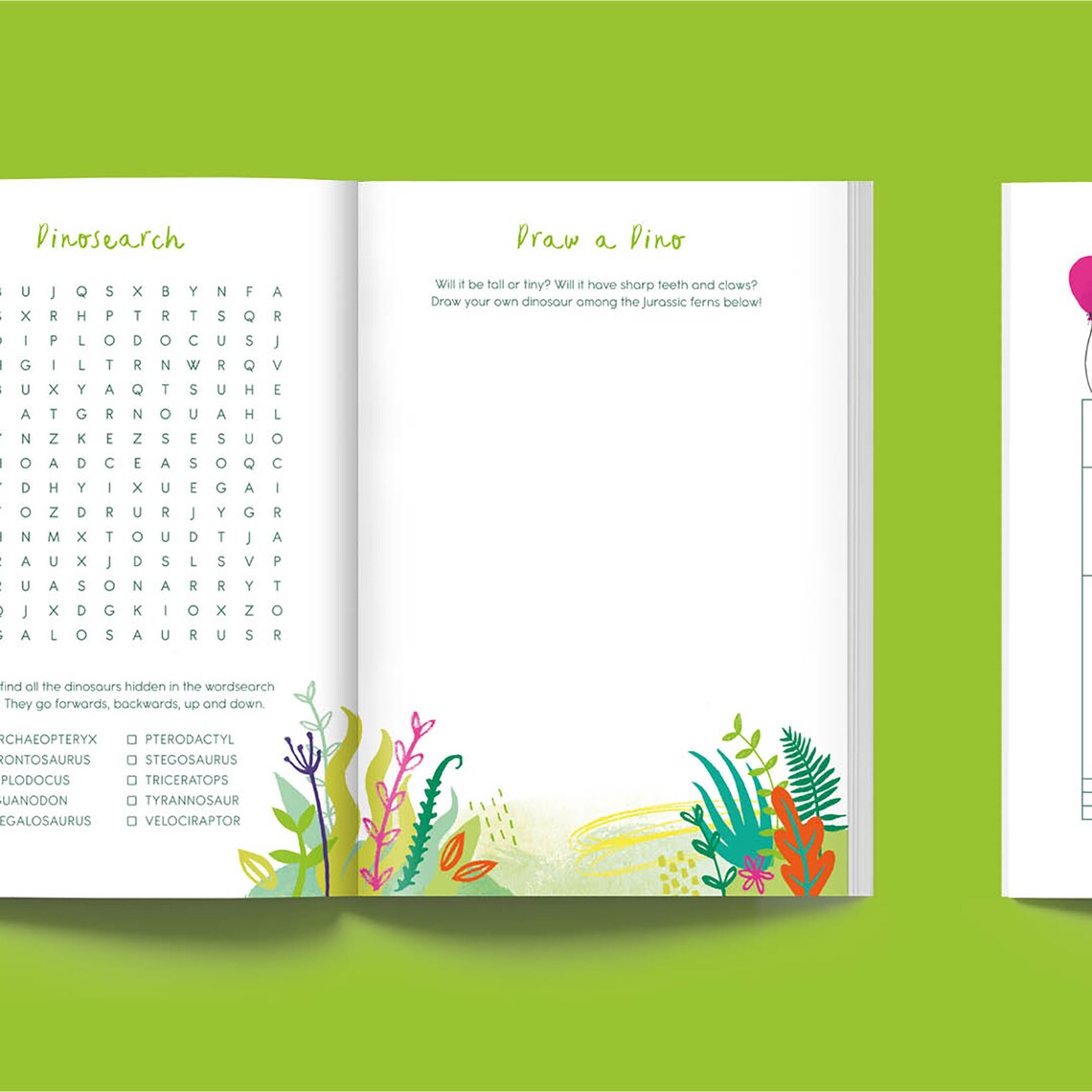 Kids Activity Birthday Card Bonus Pages With Colouring and | Etsy