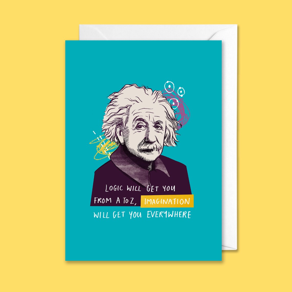 Albert Einstein Card Inspiring Quote Graduation Card - Etsy
