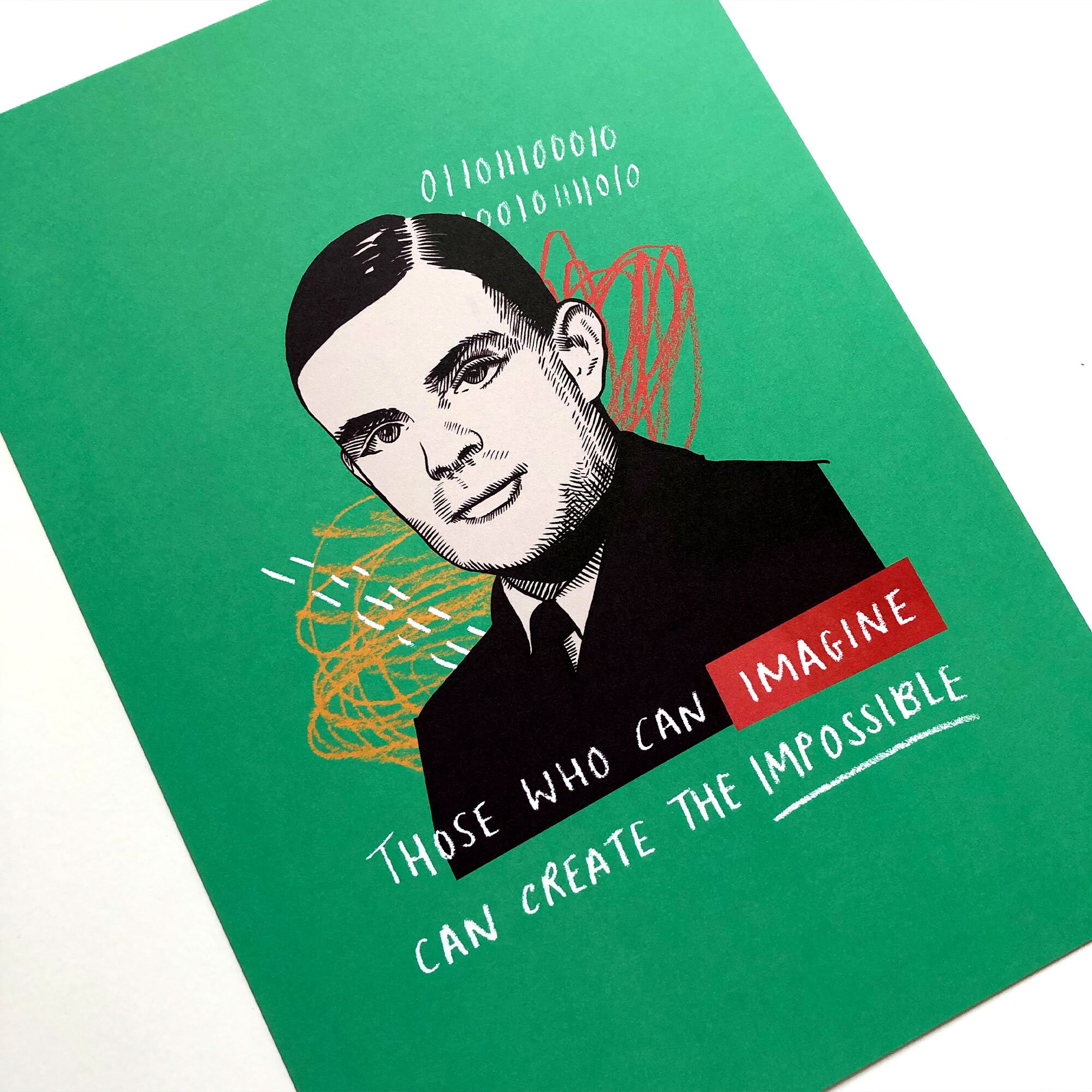Alan Turing Inspiring A4/A5 Digital Wall Art Print Choose - Etsy