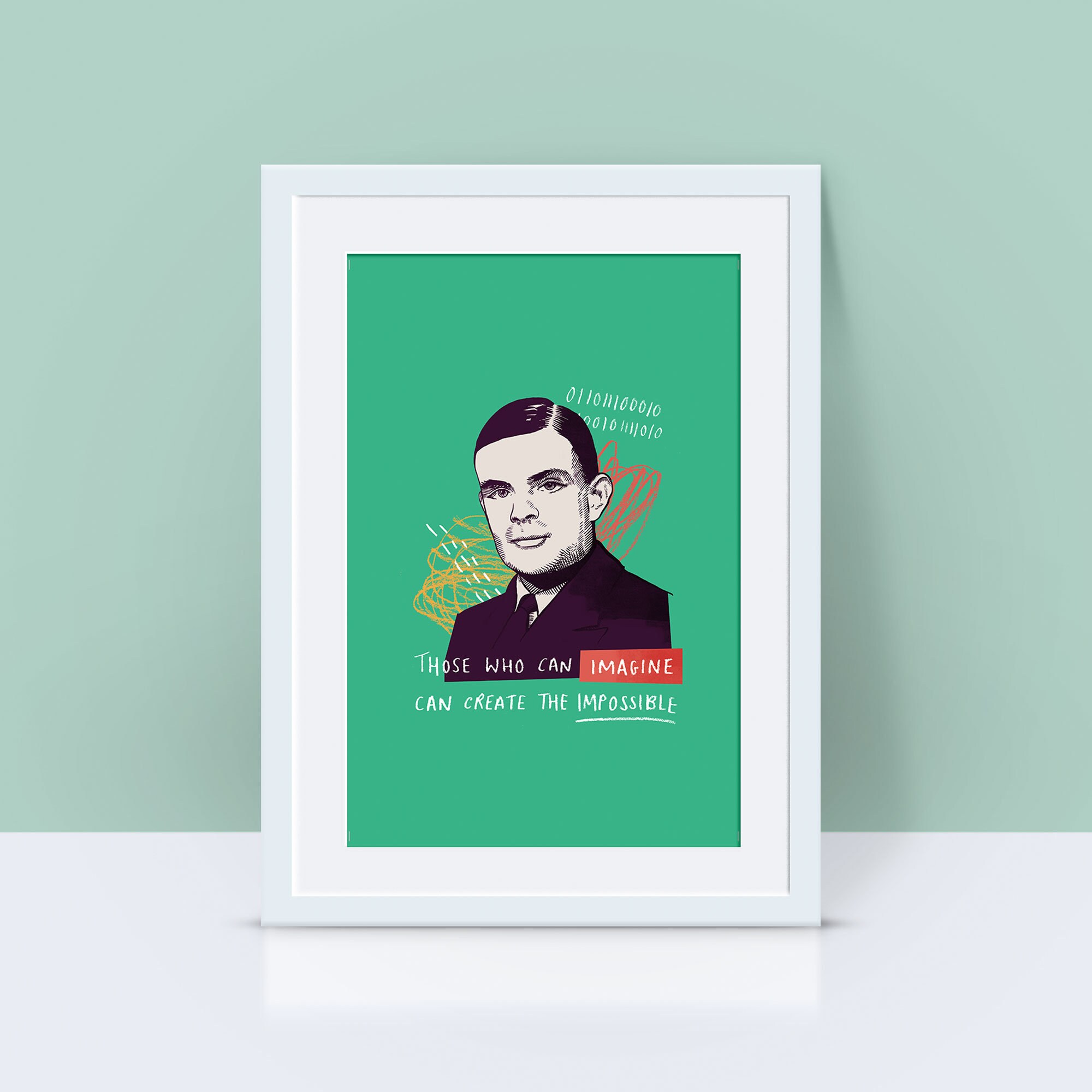 Alan Turing Inspiring A4/A5 Digital Wall Art Print Choose - Etsy