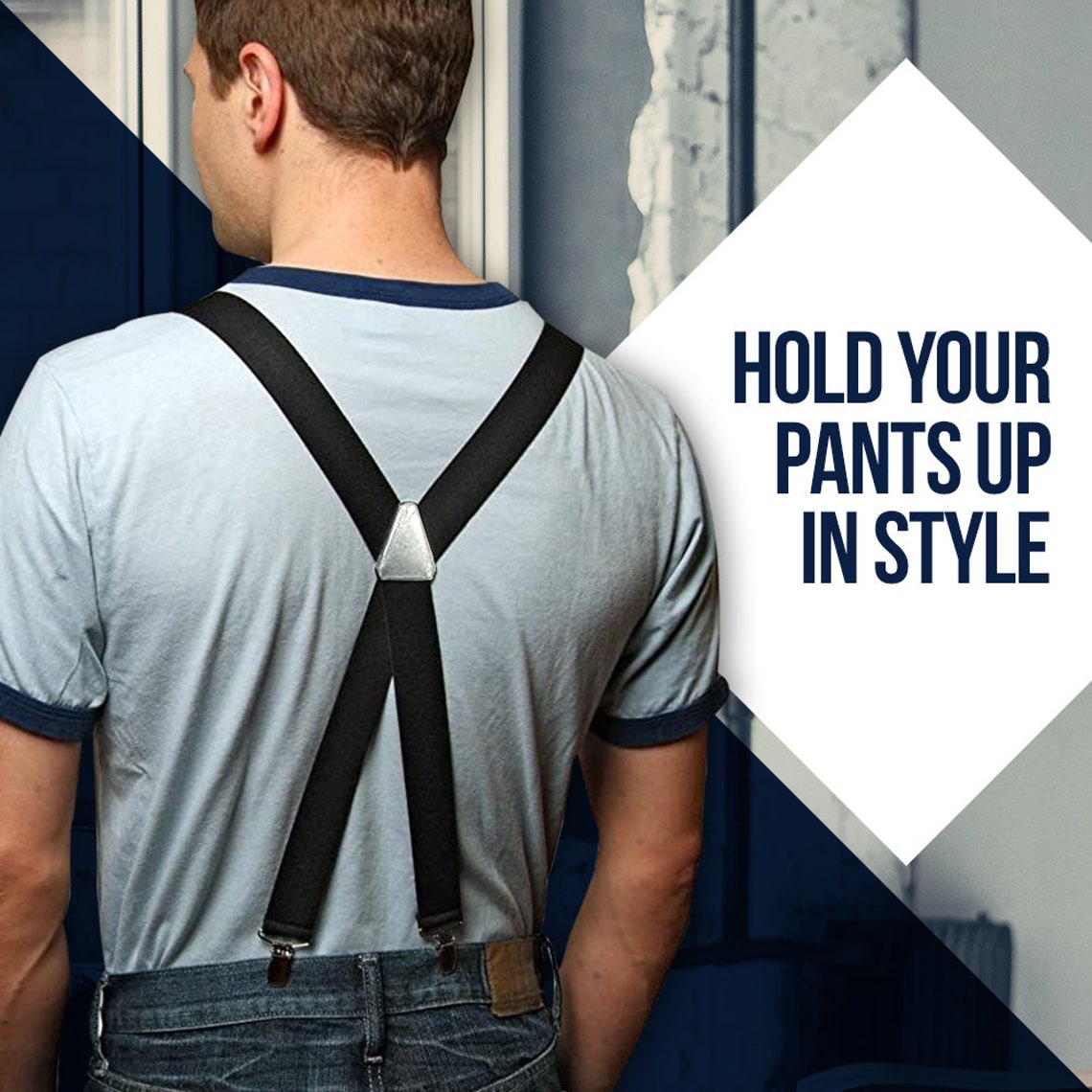 Hold'em Suspender for Men X-back Adjustable Straight - Etsy