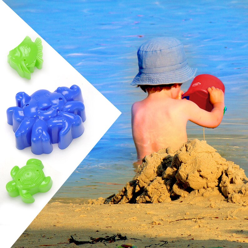 Double Sand Wheel Beach Toy Set for Kids Non-toxic Plastic Bucket, 2 ...