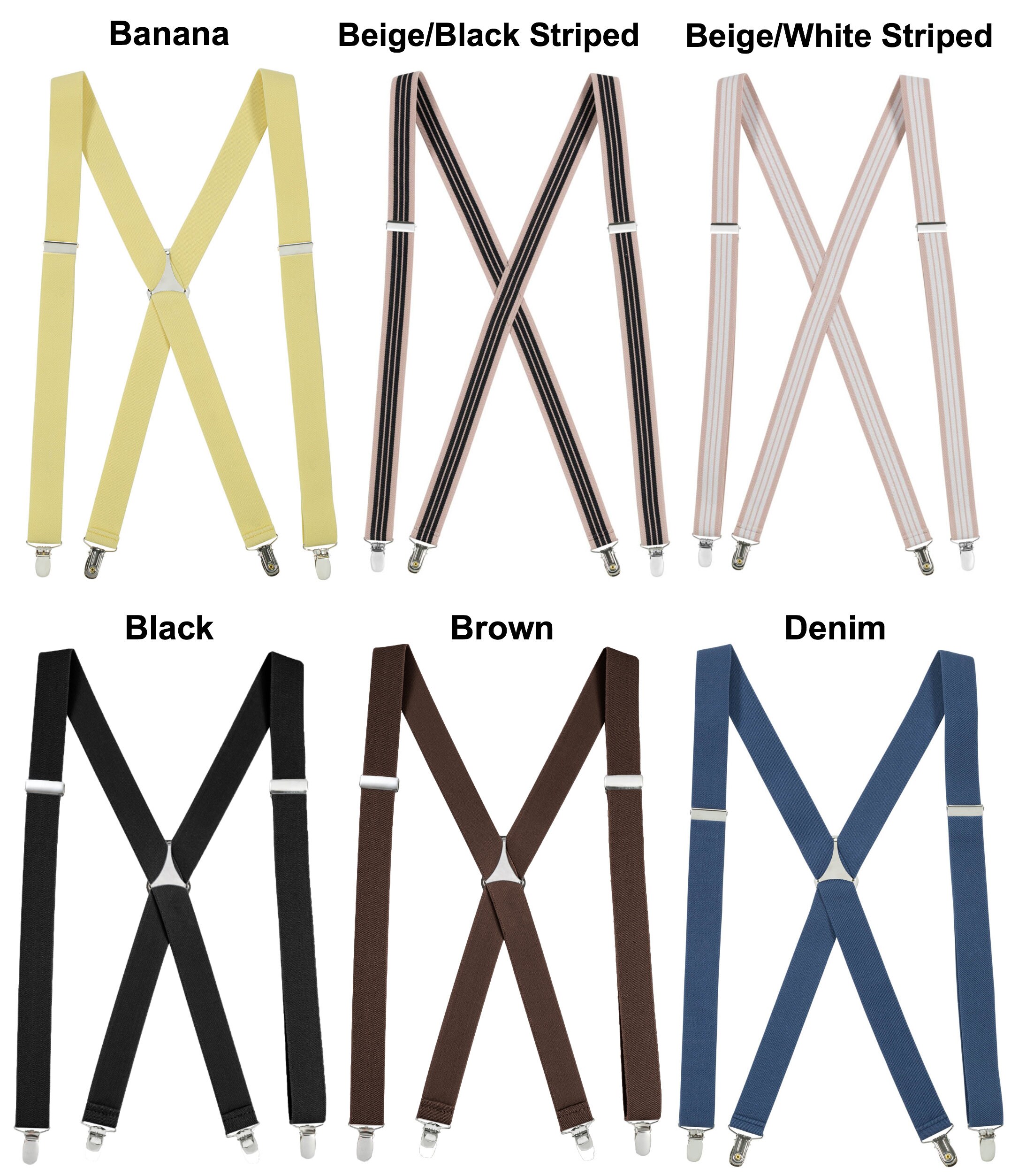 Hold'em Suspender for Men X-back Adjustable Straight Clip-on Tuxedo ...