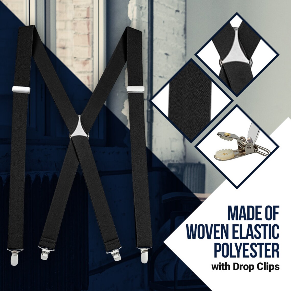 Hold'em Suspender for Men X-back Adjustable Straight - Etsy