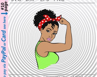 Black Rosie the Riveter Svg | Etsy