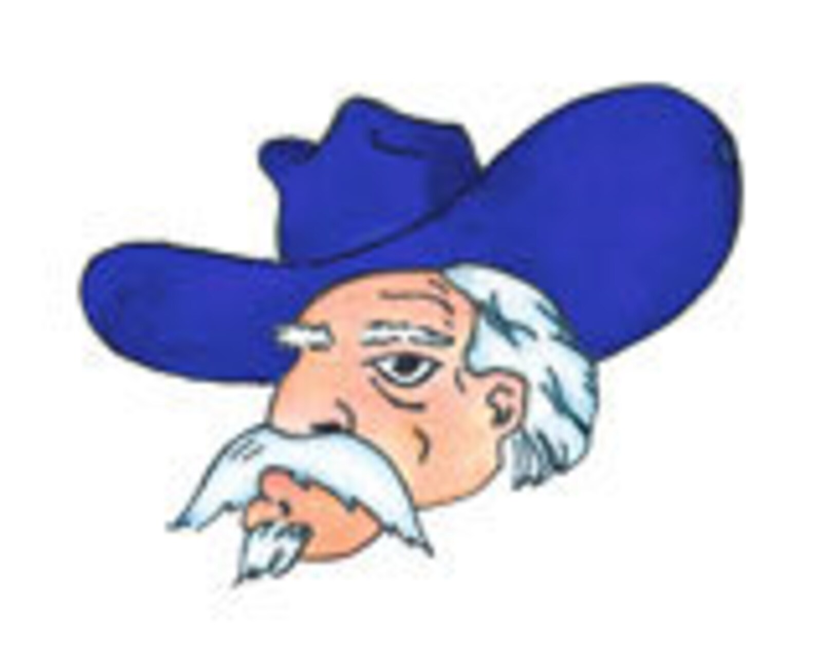 Colonel Reb Head Watercolor Painting With Blue Hat - Etsy