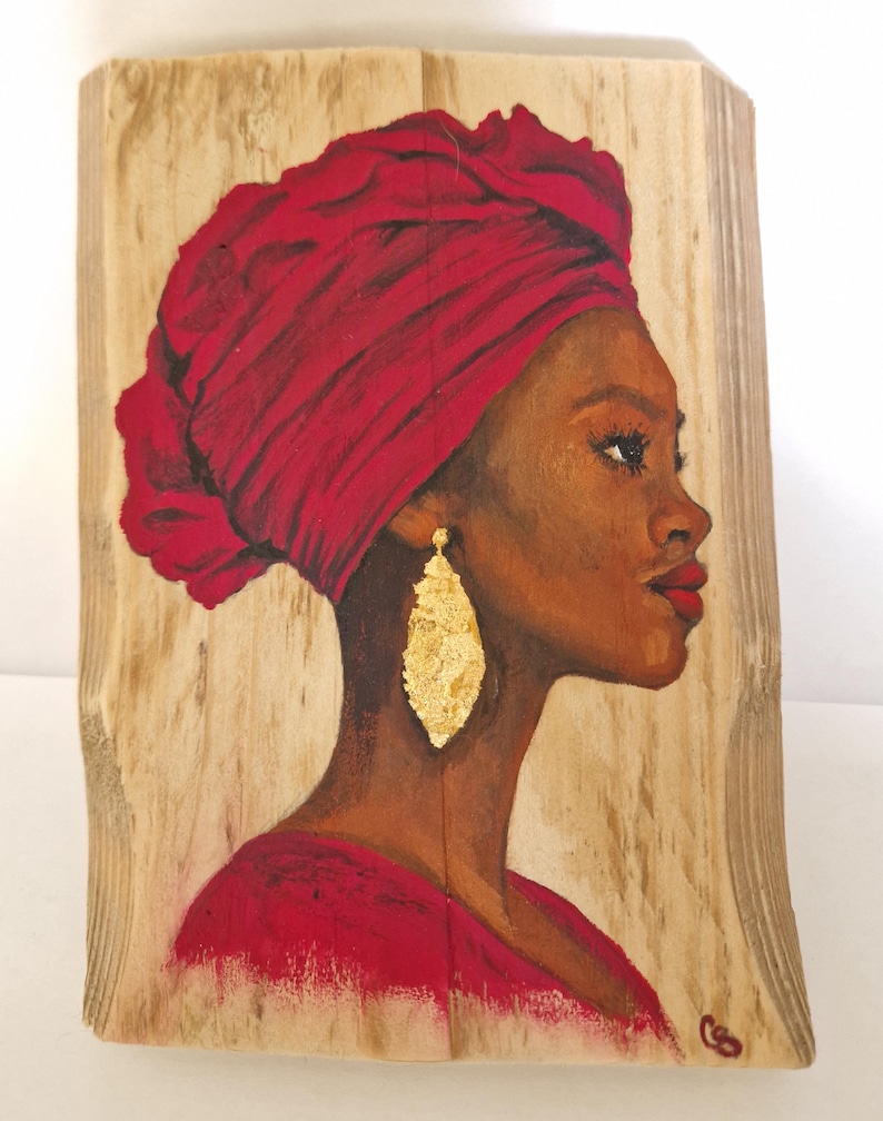 Acrylic Paint and Gold Leaf on Pallet Wood - Handmade - Etsy