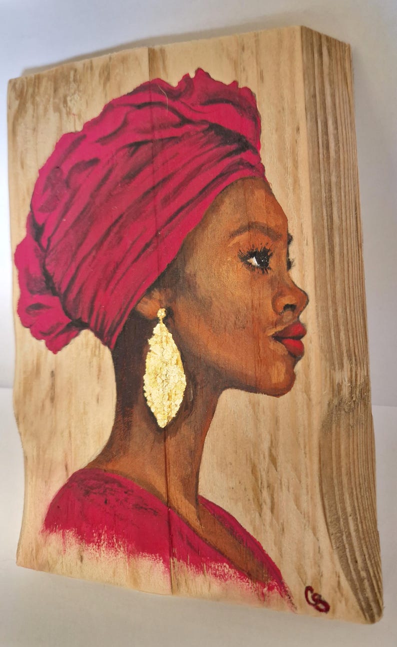 Acrylic Paint and Gold Leaf on Pallet Wood - Handmade - Etsy