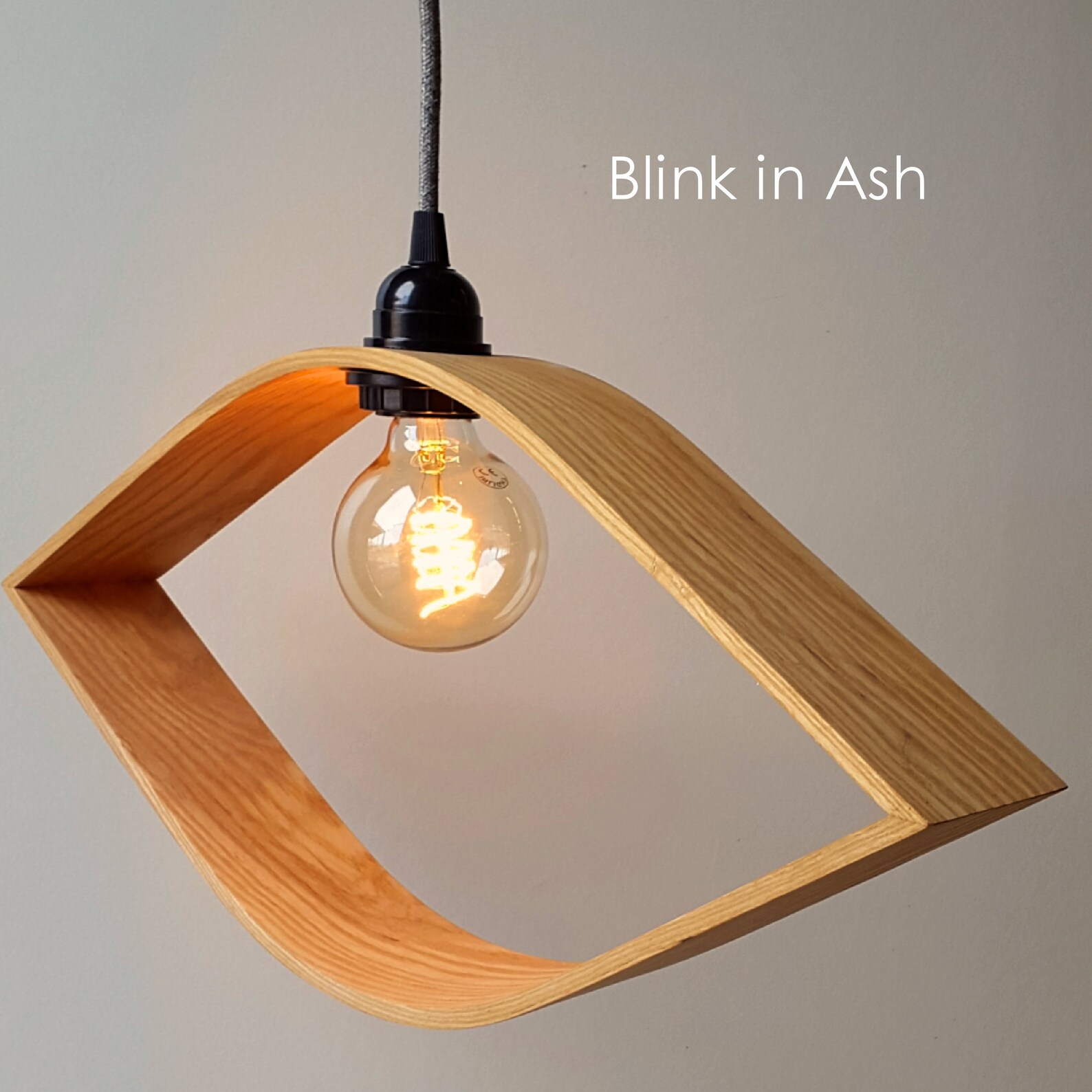 Handmade Steambent Wooden Ceiling Pendant Light in Oak or Ash. - Etsy