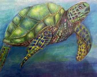 Original Turtle Art by Angela Anderson - Etsy