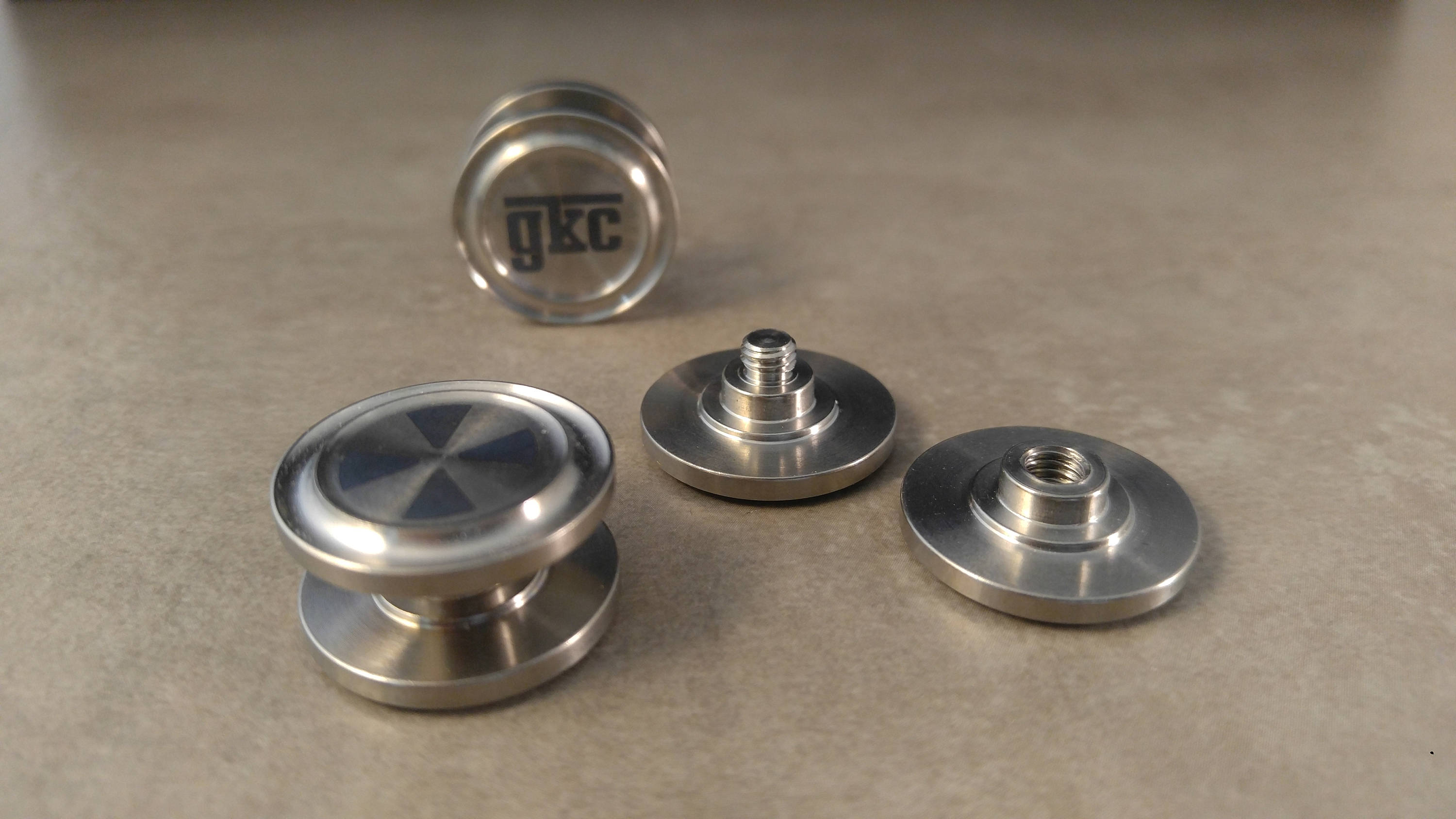 Titanium Fidget Toy Button - Etsy