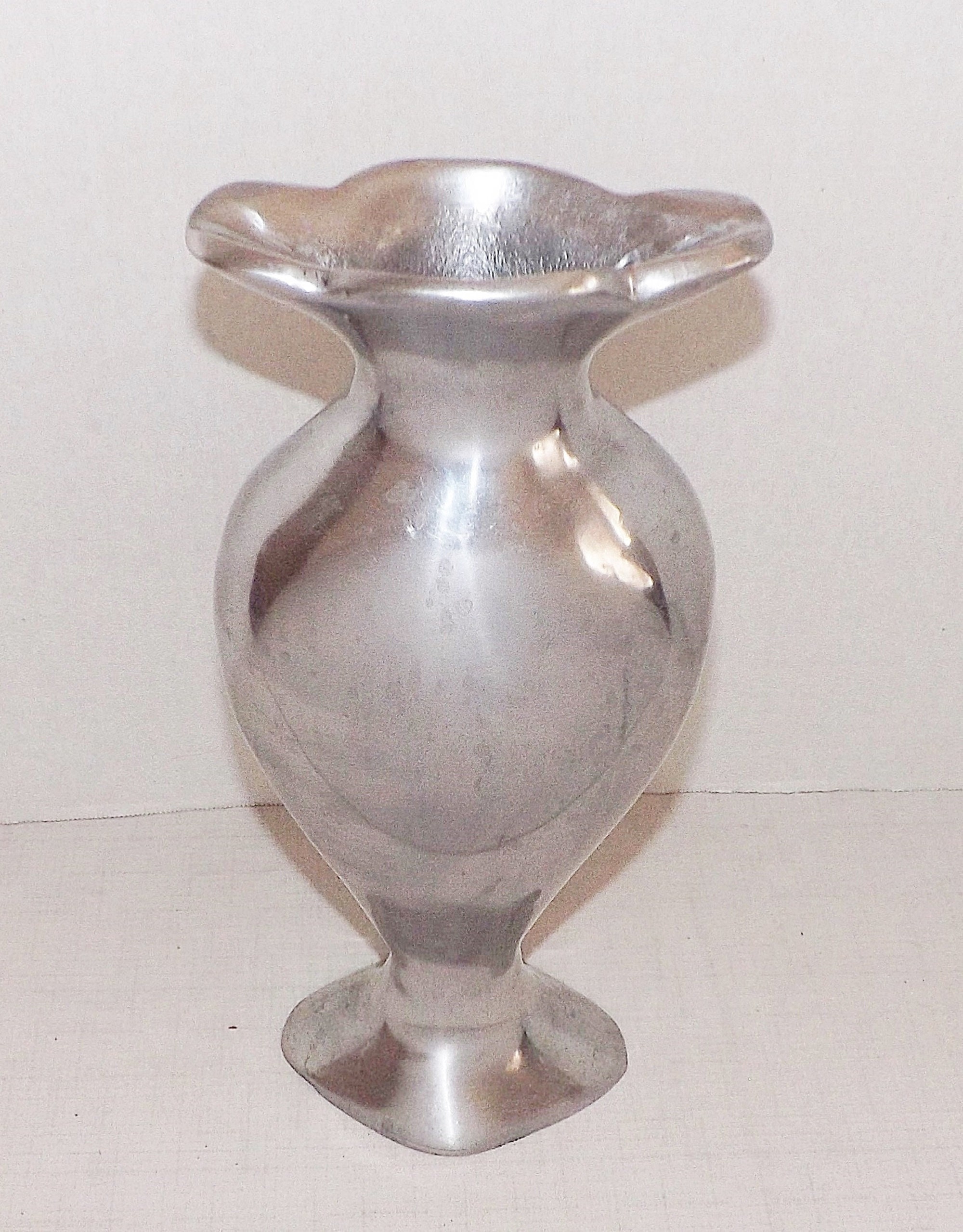Vintage Silver Metal Vase, Made in India, Retro Farmhouse Decor, Home ...