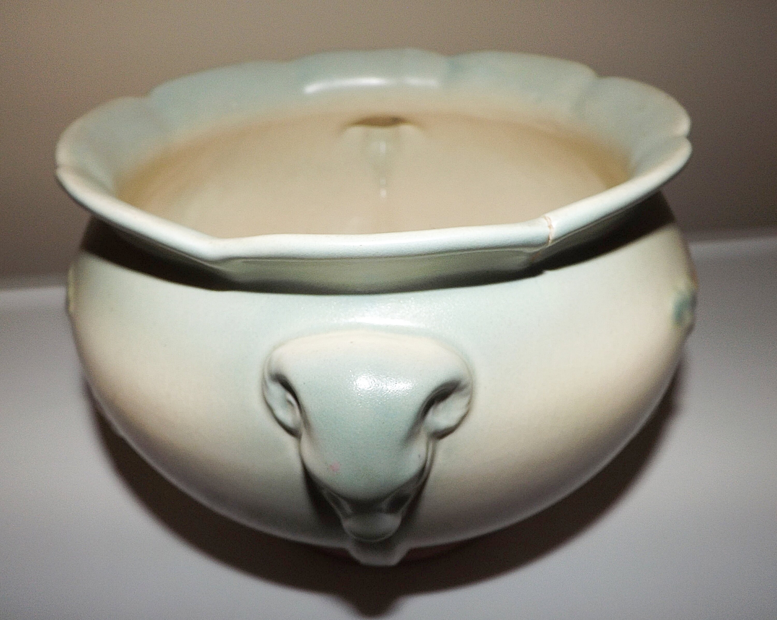 Vintage Hull Roses Pottery 114 8 1/4 Planter Ram Head Side, Jardiniere ...