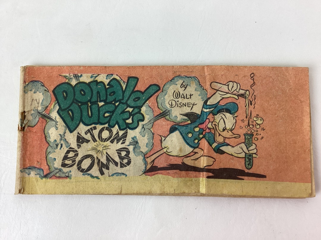 1947 "donald Duck's Atom Bomb" Comic, Walt Disney, Quaker Corn Flakes ...