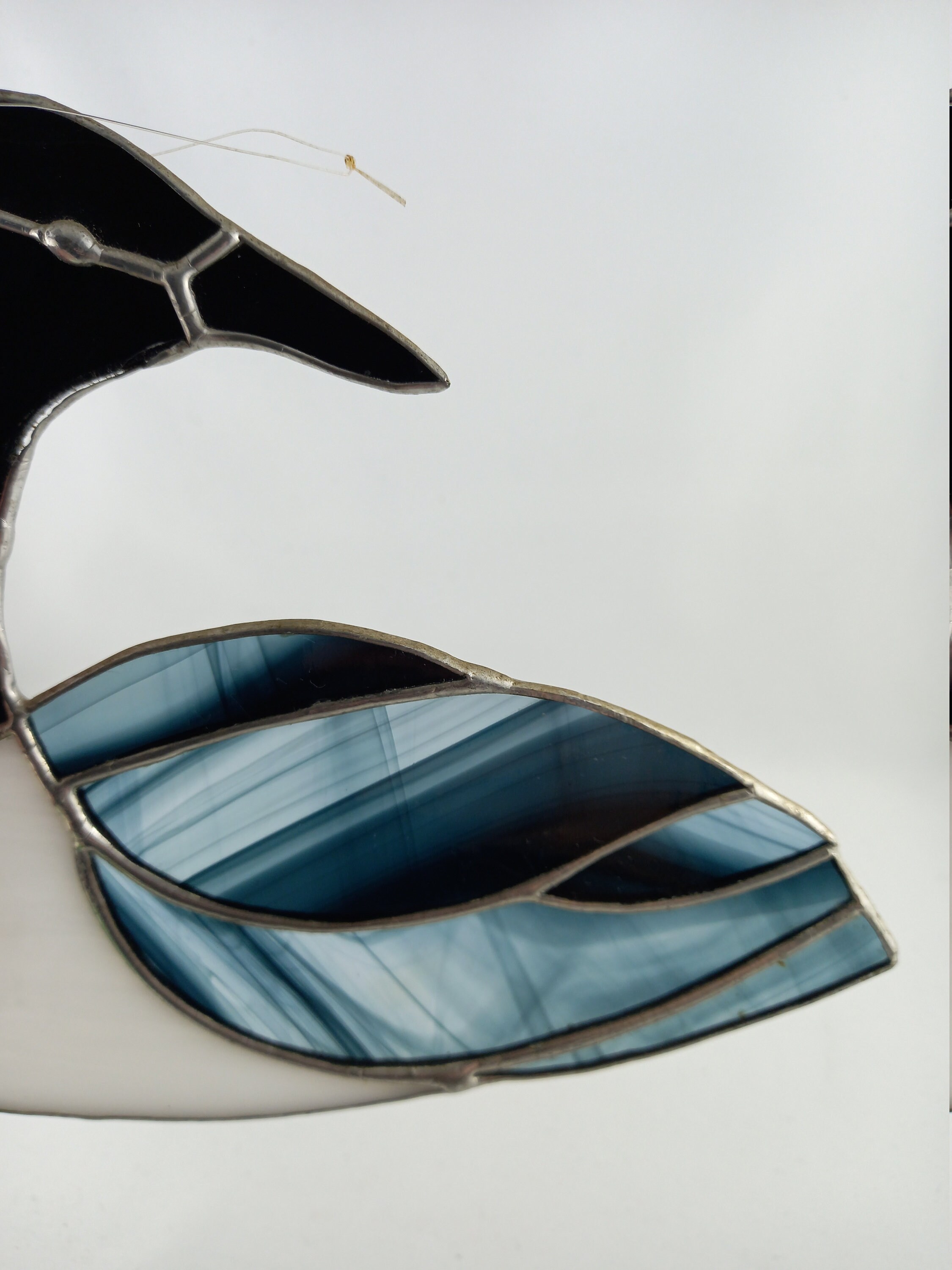 Stain Glass Window Decor Loon Glass Bird Sun Catcher White - Etsy