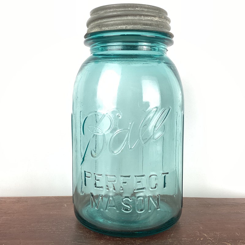 Turquoise Mason Jar - Etsy