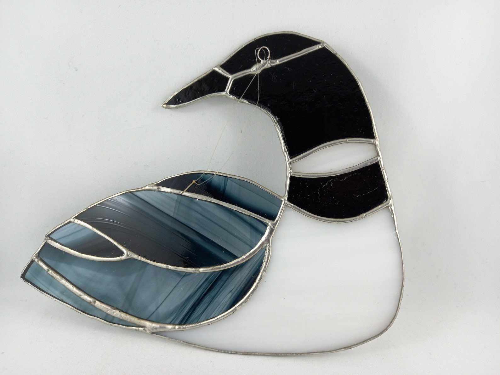 Stain Glass Window Decor Loon Glass Bird Sun Catcher White - Etsy