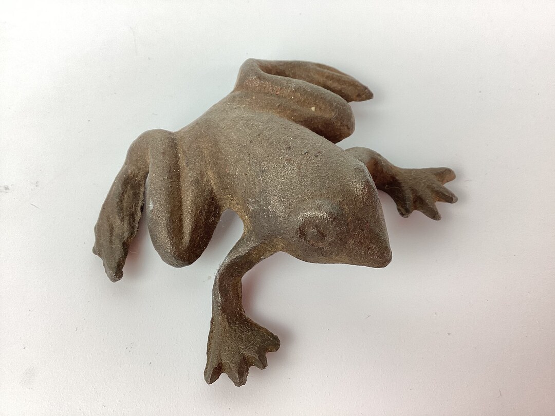 Cast Iron Frog, Garden Decor - Etsy