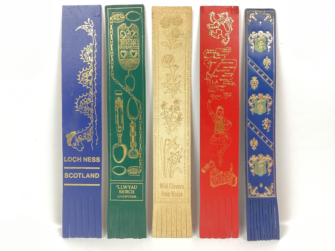 Set of 5 Vintage Souvenir Bookmarks - Etsy