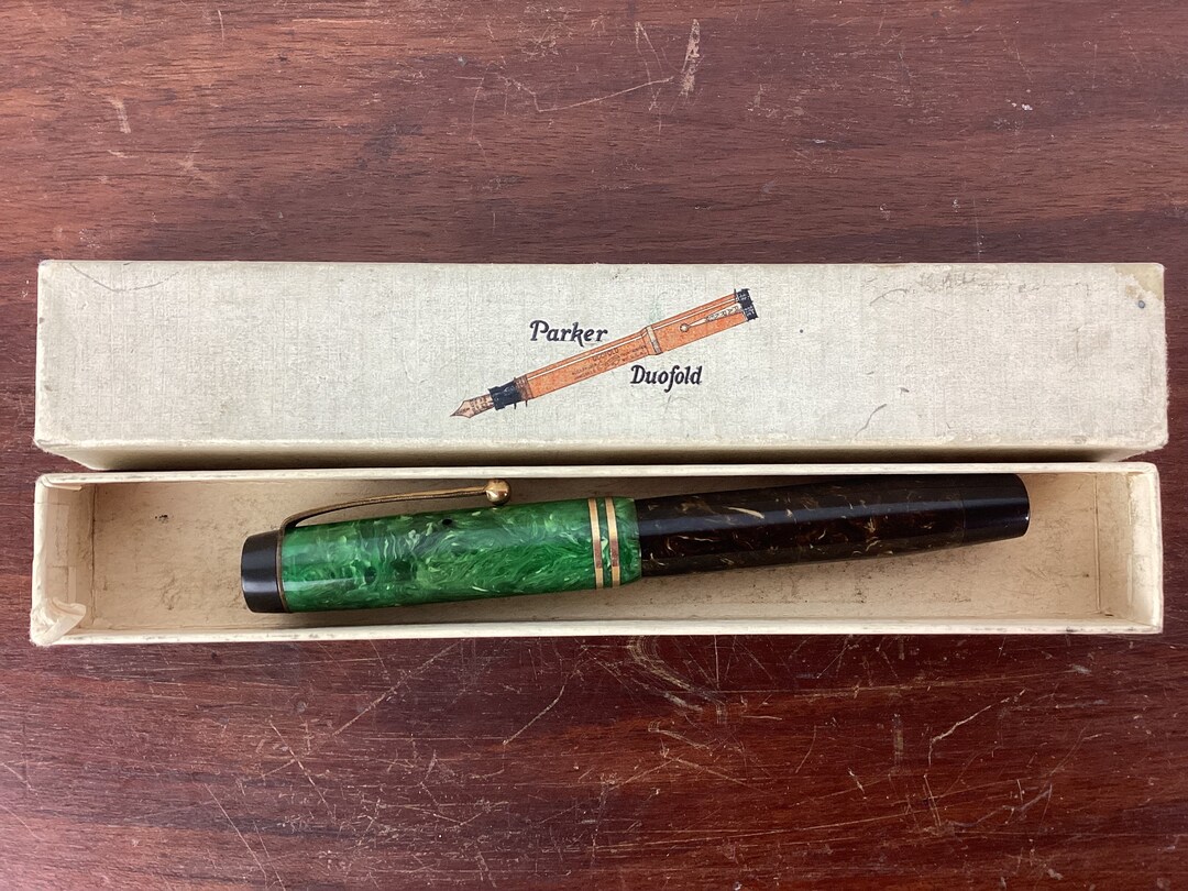 1930s Parker Duofold Fountain Pen, Double Band With Original Box, As-is ...