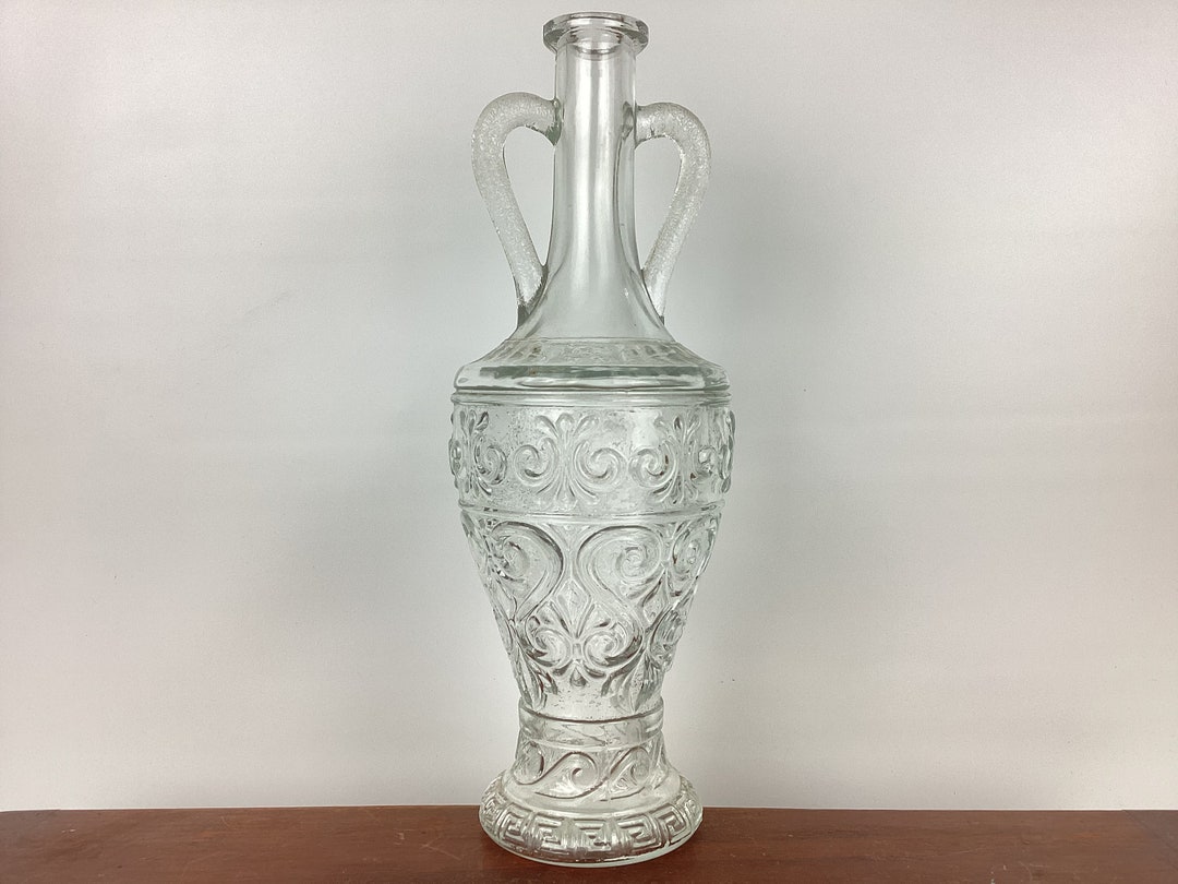 Vintage Pressed Glass Amphora Decanter, No Stopper - Etsy