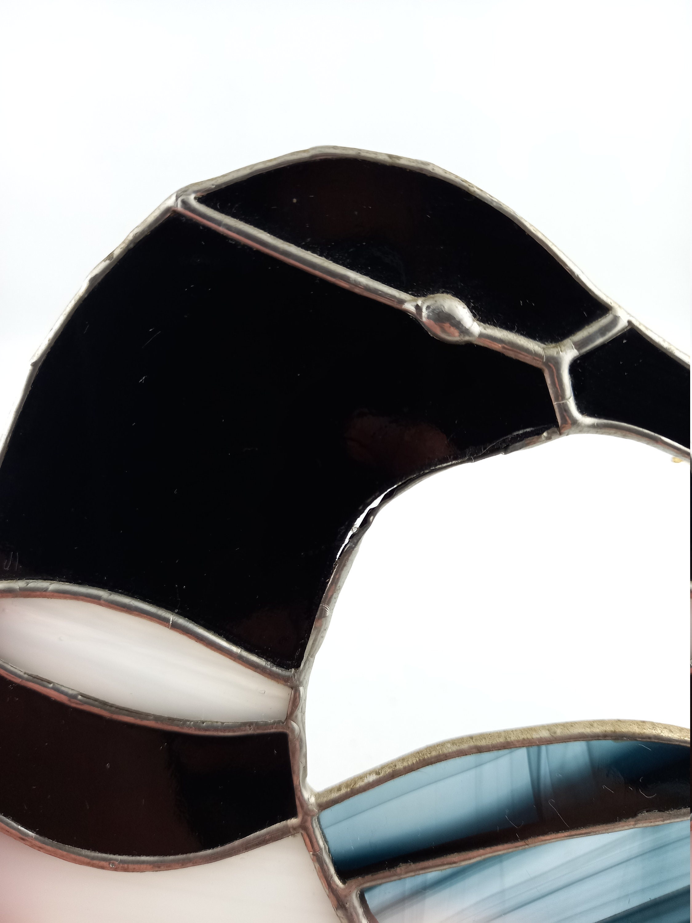 Stain Glass Window Decor Loon Glass Bird Sun Catcher White - Etsy