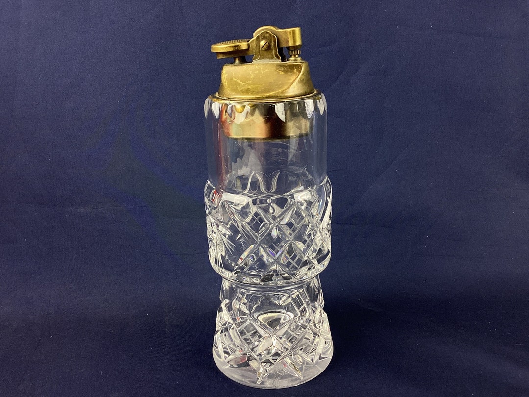 Vintage Pinwheel Crystal Table Lighter - Etsy