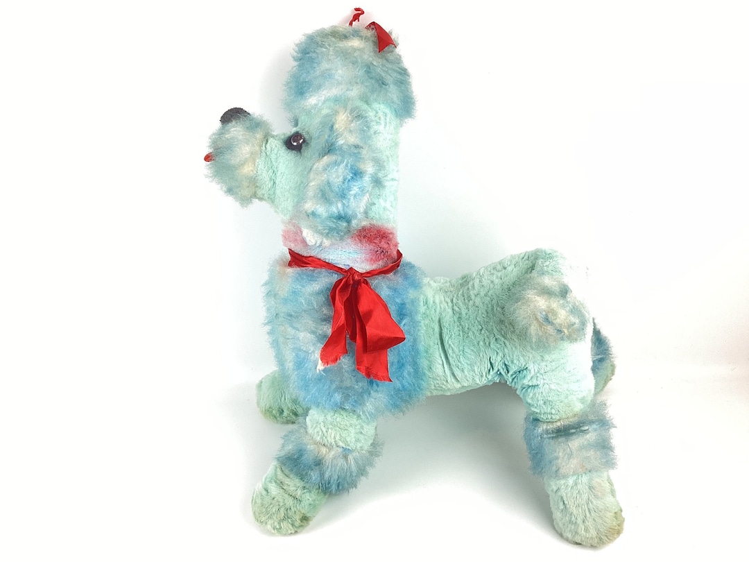 1960s Blue Plush Poodle, 18" Vintage Stuffed Animal - Etsy