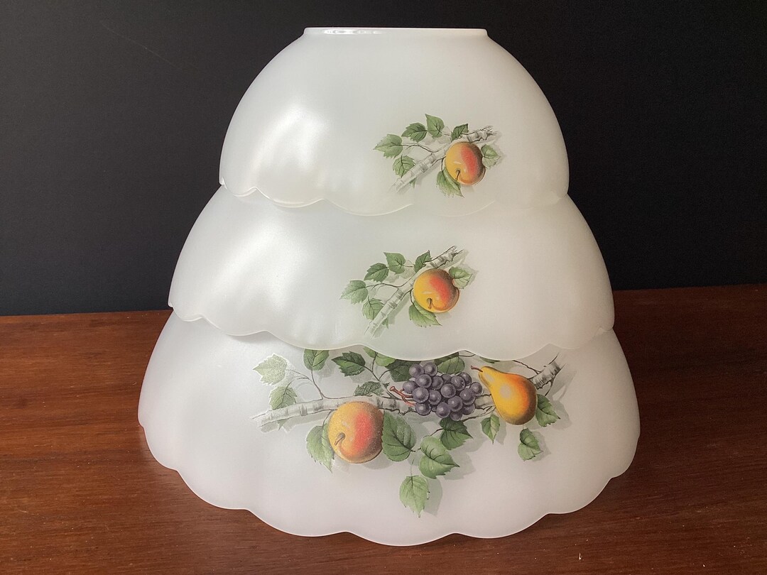 Arcopal Nesting Bowls, Fruits De France Milk Glass, Set of 3 - Etsy