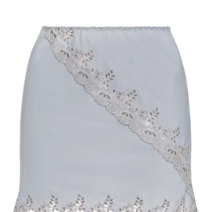 Silver Grey Silk Half Slip Skirt, Silk Slip, Grey Petticoat, Silk ...