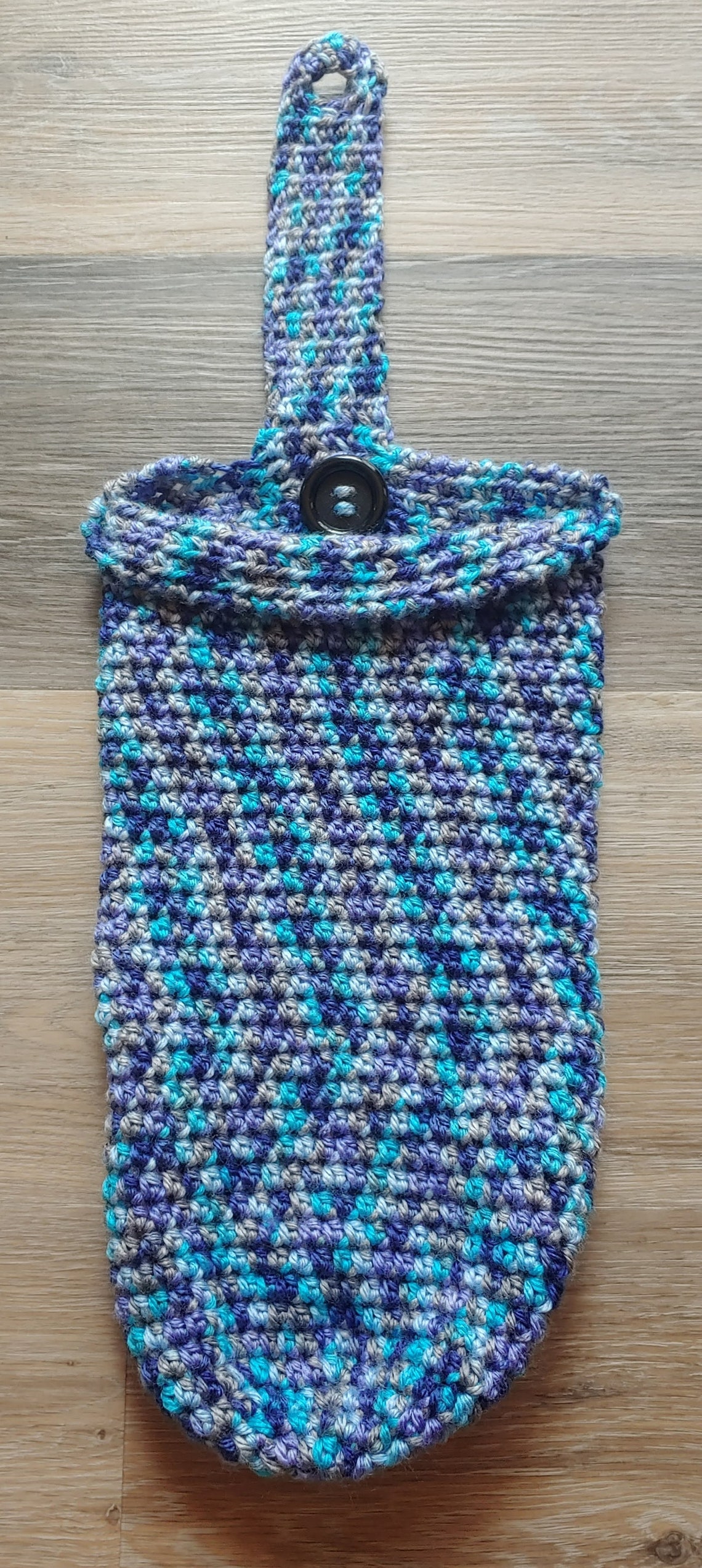 Crochet PATTERN: 4-hour Mini DIY Hanging Plastic Grocery Bag Holder ...