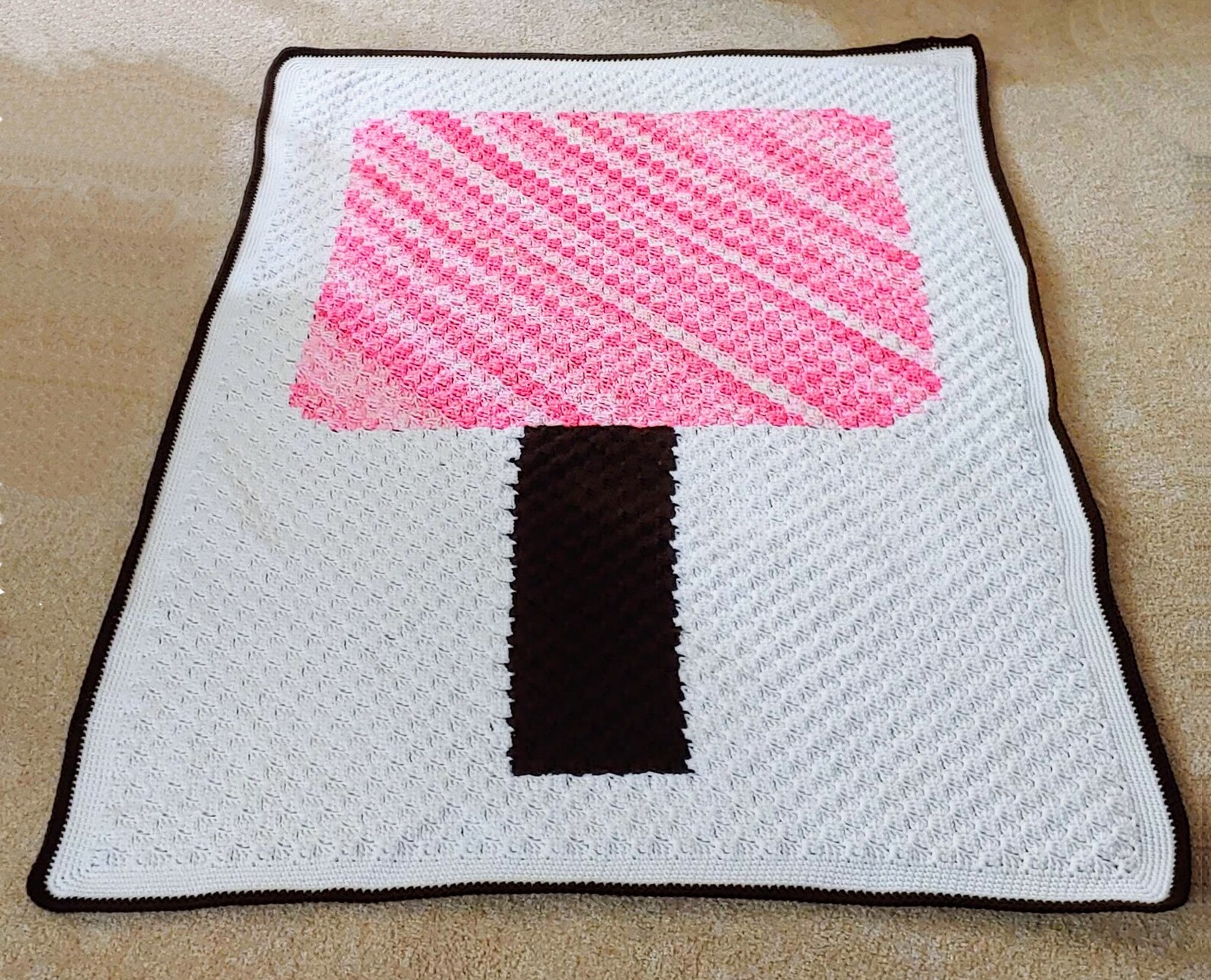 Crochet PATTERN: Cherry Blossom Flowering Tree Corner to Corner (C2C ...