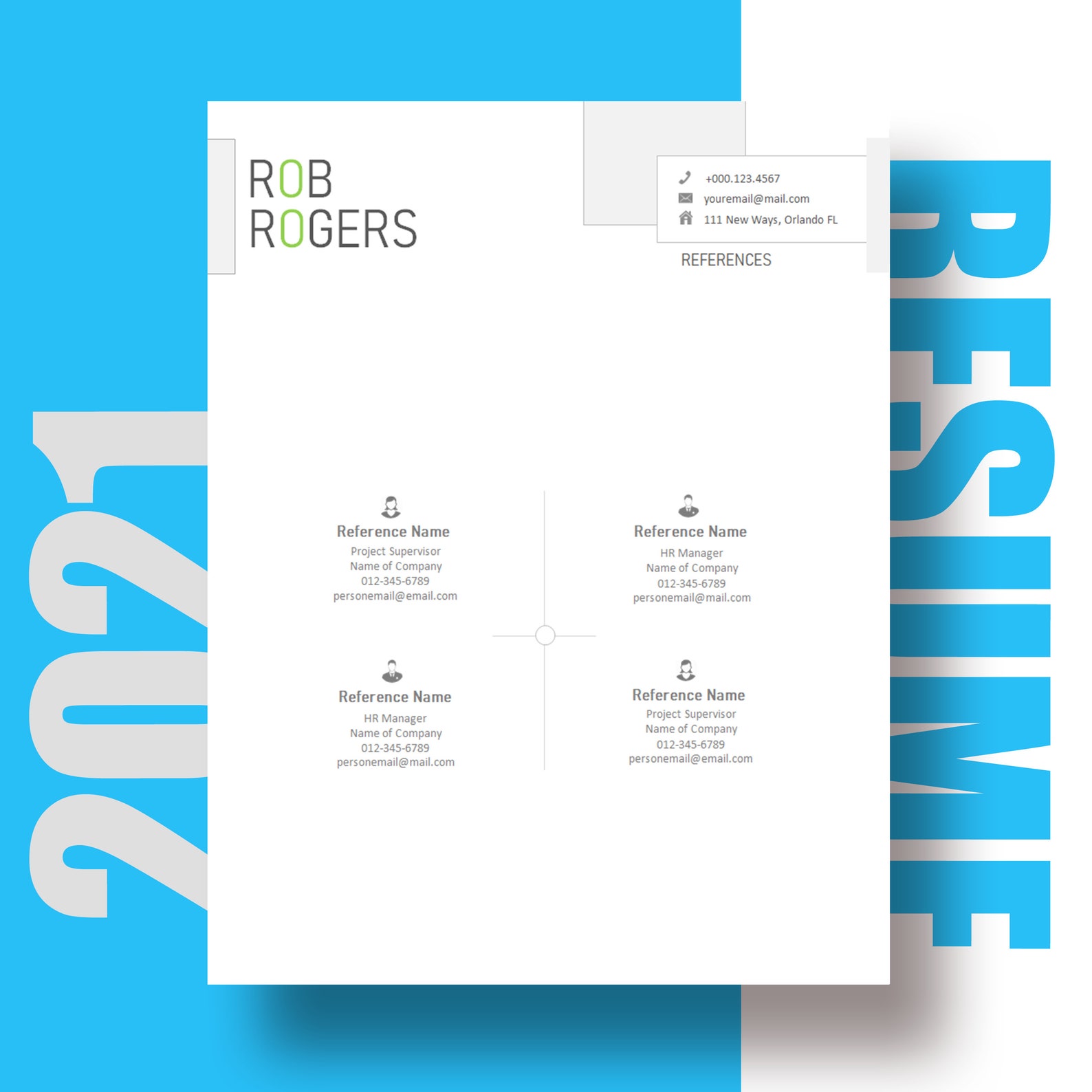 HVAC Technician Resume Template Two Page And Cover Letter Etsy