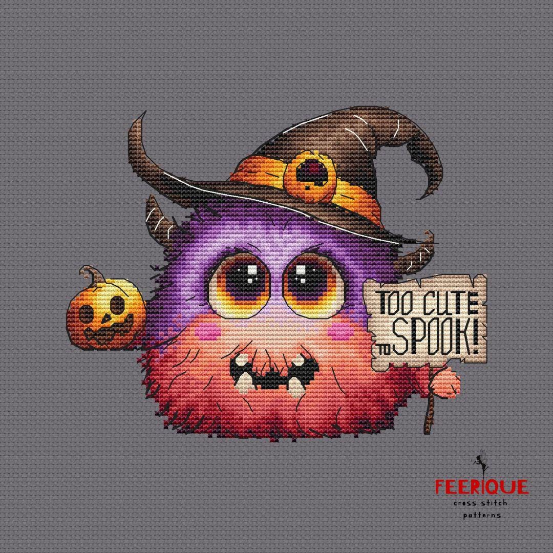 Cute and Shy Monster Cross Stitch Pattern - A Whimsical Stitching ...