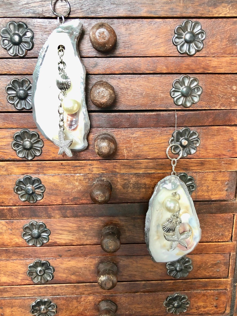 Oyster Shell Nautical Theme Christmas Ornament With Starfish - Etsy