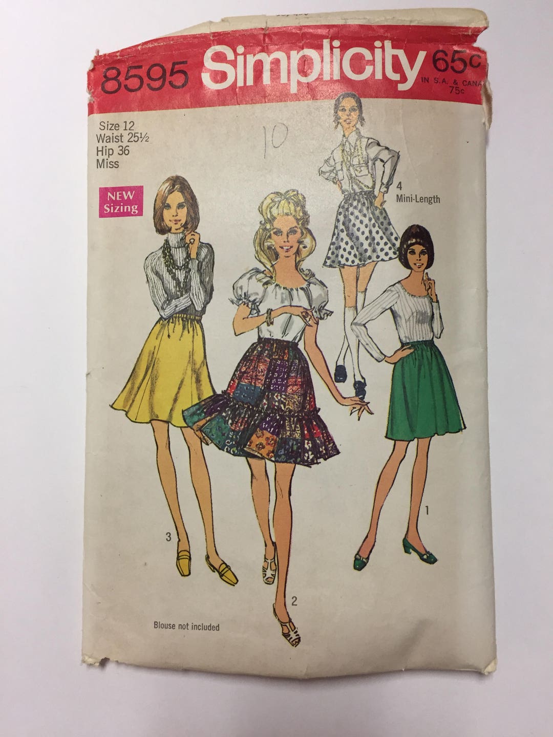 Cute Vintage 1960s Simplicity 8595 Regular or Mini Set of Flared ...