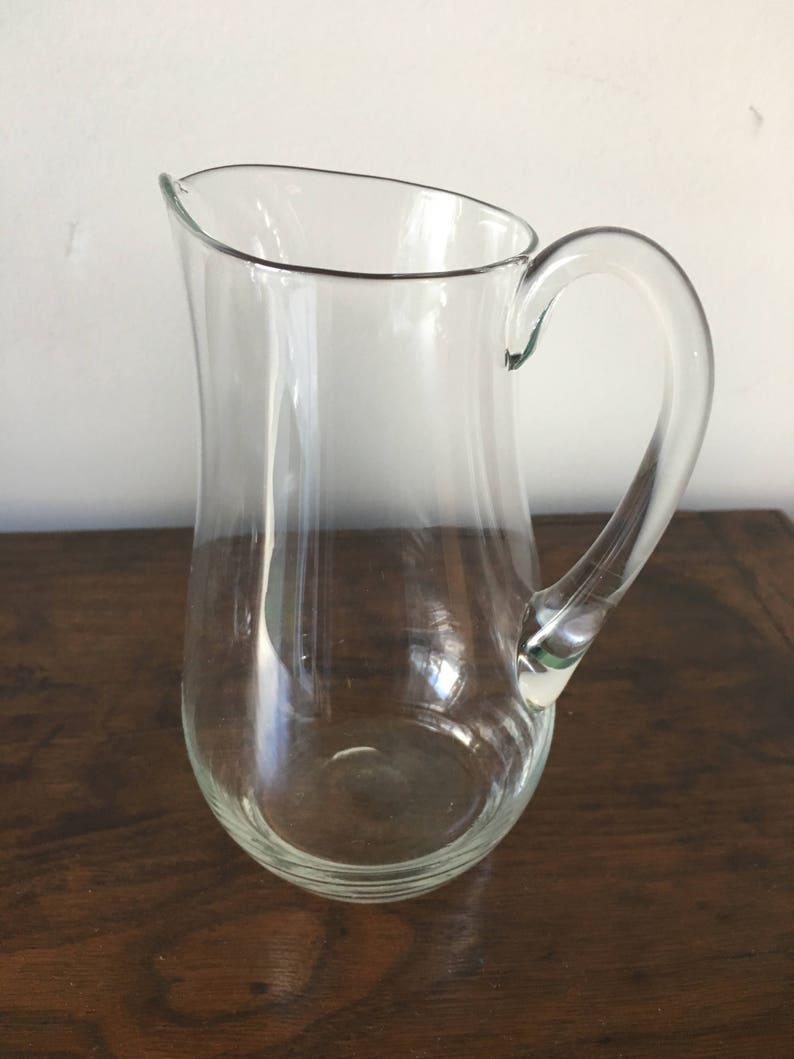 A Pair of Mid-century Glass Pitcher Perfect for the Bar or - Etsy