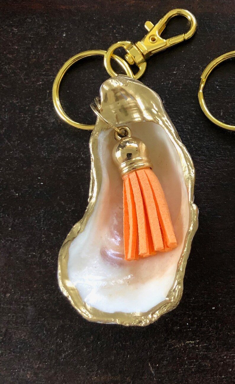 Oyster Shell Key Chain Custom Oyster Shell Key Fob Shell - Etsy