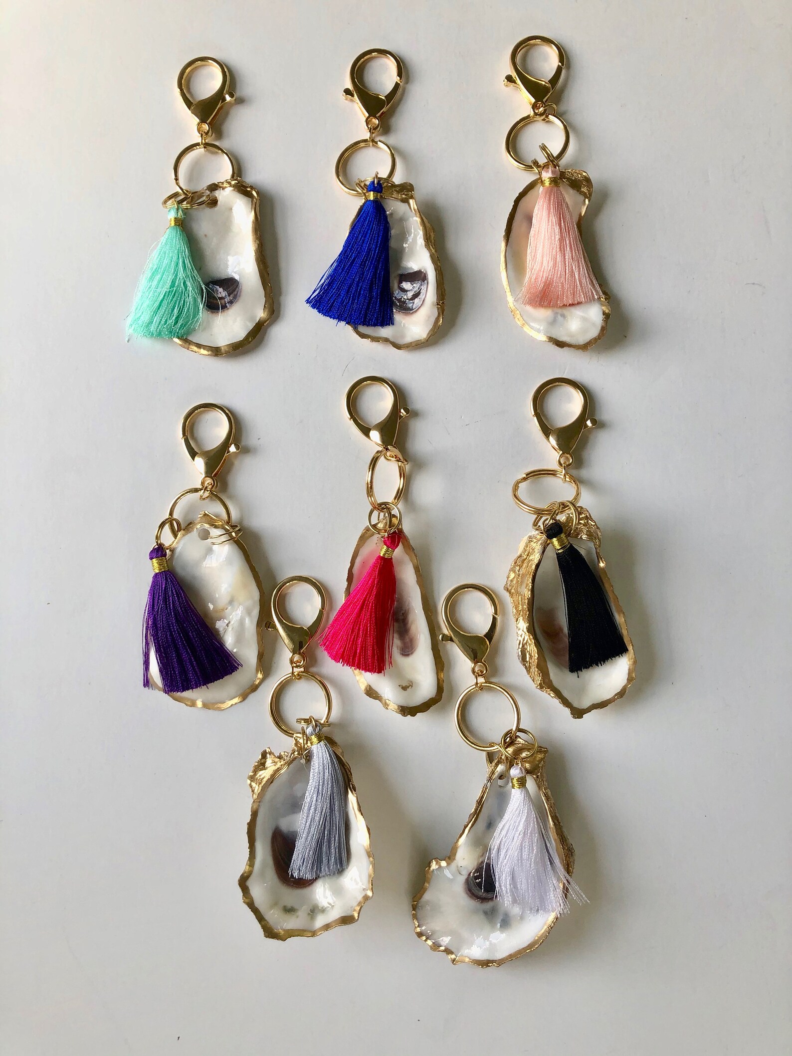 Oyster Shell Key Chain Custom Oyster Shell Key Fob Shell | Etsy