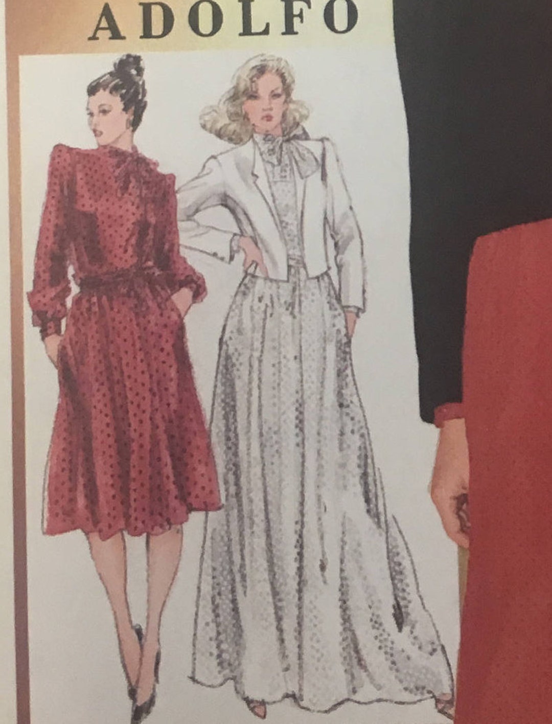 Vintage Sewing Pattern Simplicity 5192 Adolfo Misses Skirt, Blouse ...