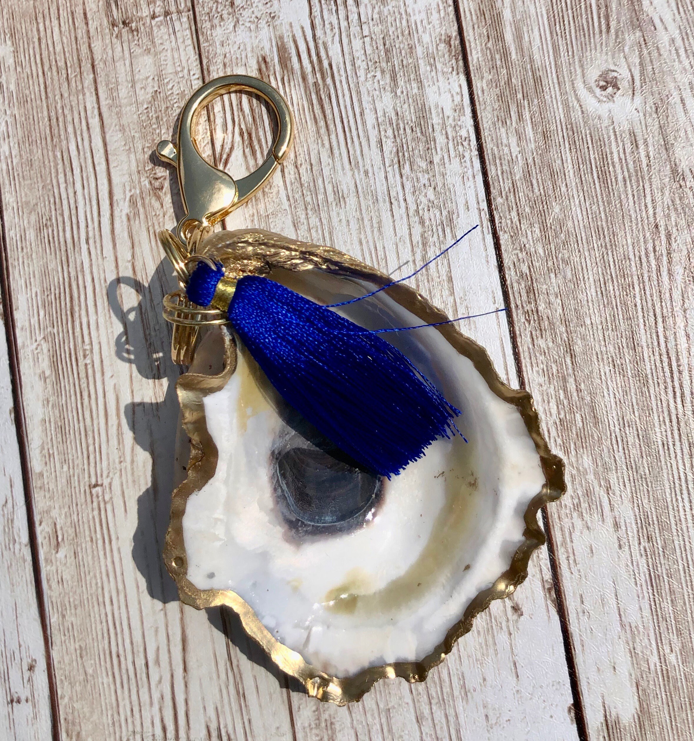 Oyster Shell Key Chain Custom Oyster Shell Key Fob Shell | Etsy