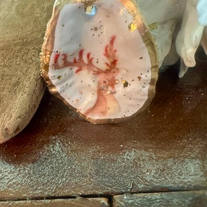Christmas Reindeer Ornament, Chinoiserie Decorated Oyster Shell ...