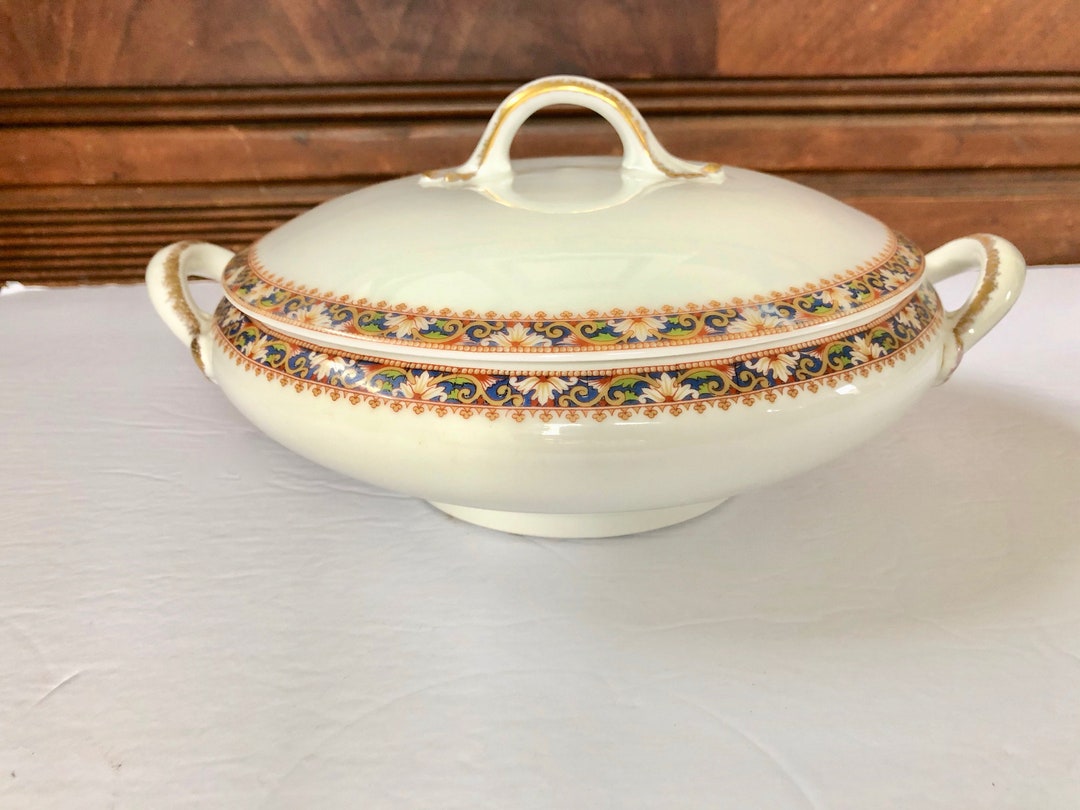 Vignaud Limoges Covered Round Vegetable Dish Made for Alms Doepke Co ...