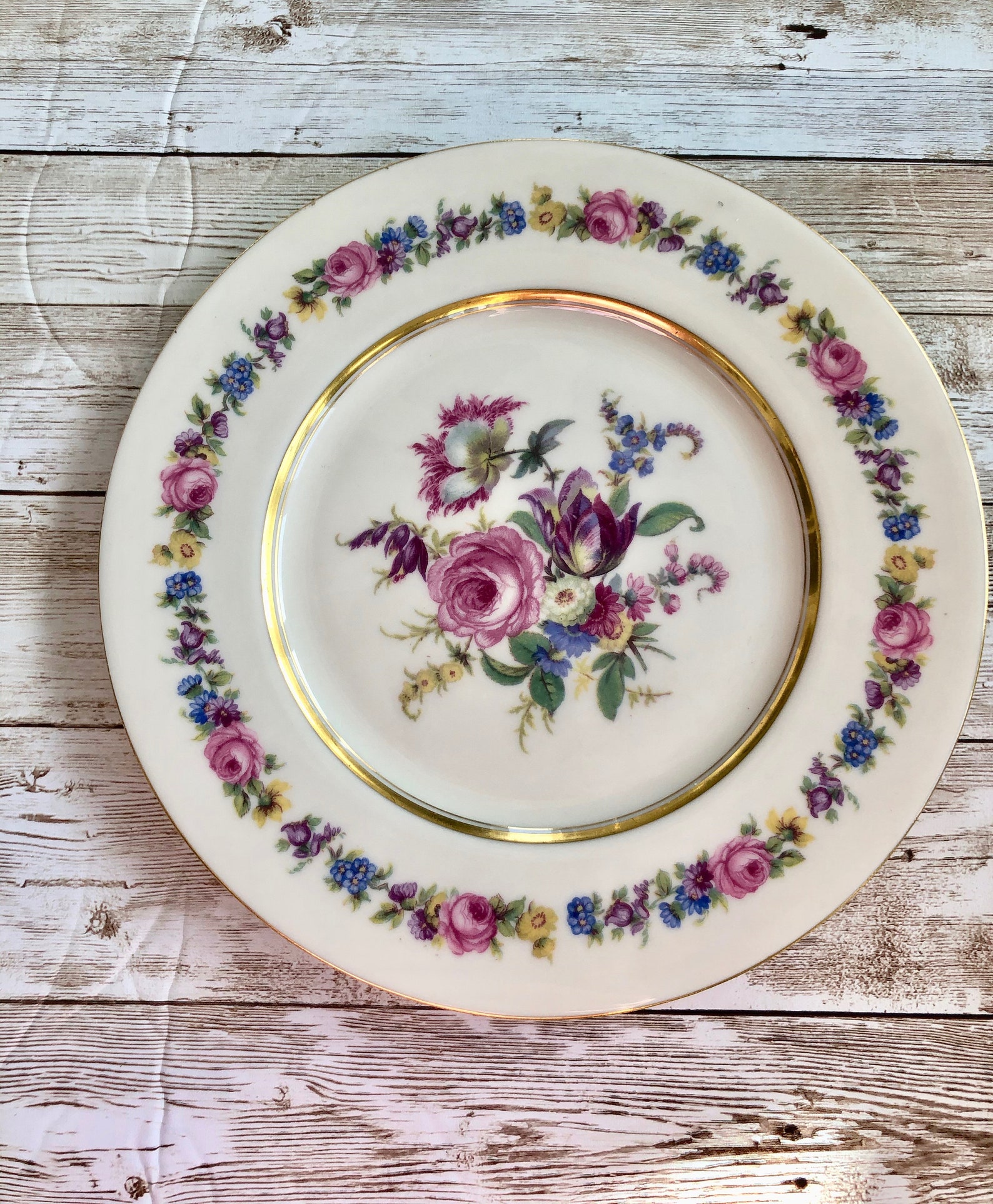 Mismatched China Salad Plates 2112 - Etsy