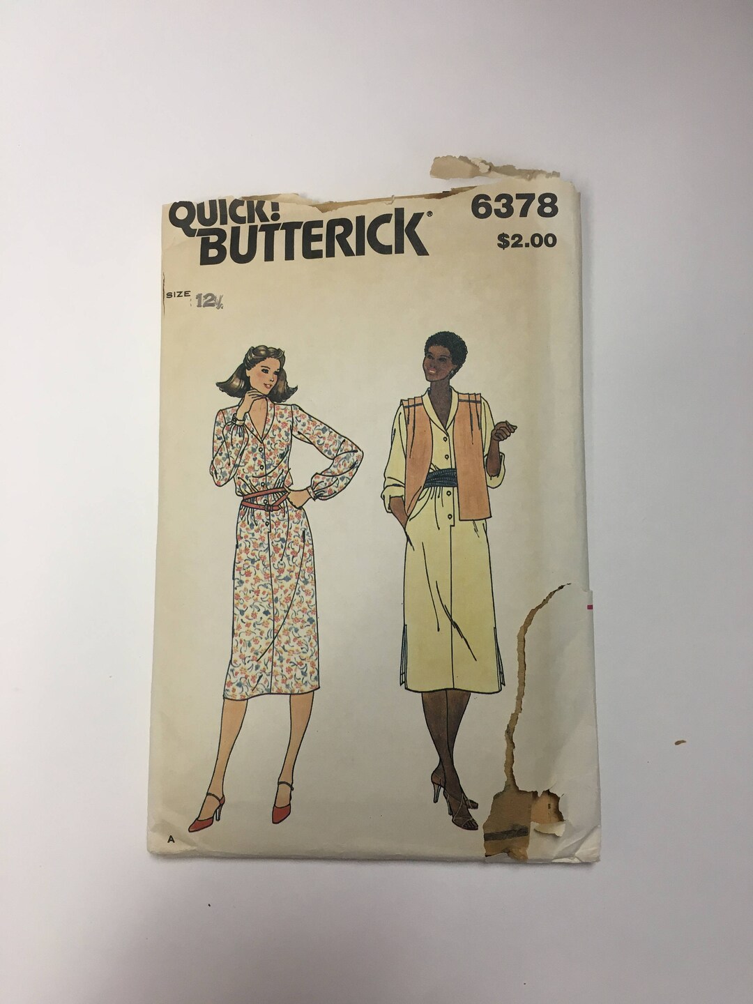 Vintage Sewing Pattern Butterick 6378 for Dress Size 12 - Etsy